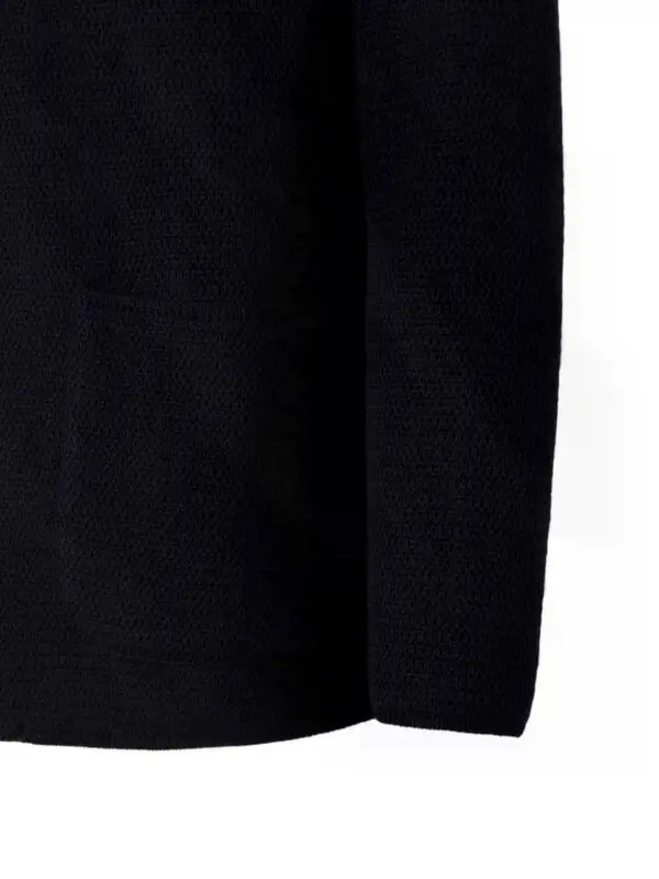 LARDINI Basket-weave Virgin Wool Cardigan