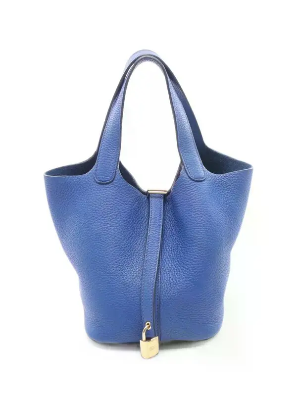 Hermès 2022 Clemence Picotin Lock 18 Handbag - Blue