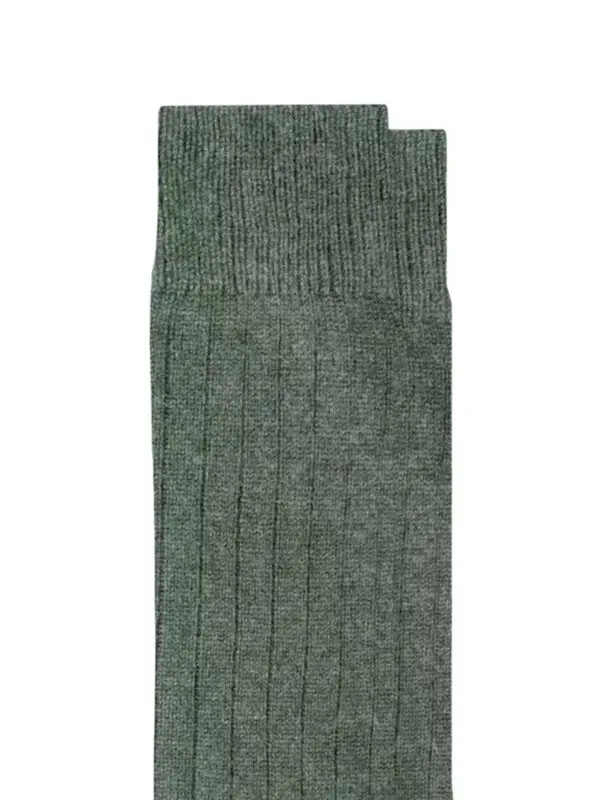 Pantherella Waddington Ribbed-knit Socks - Grey