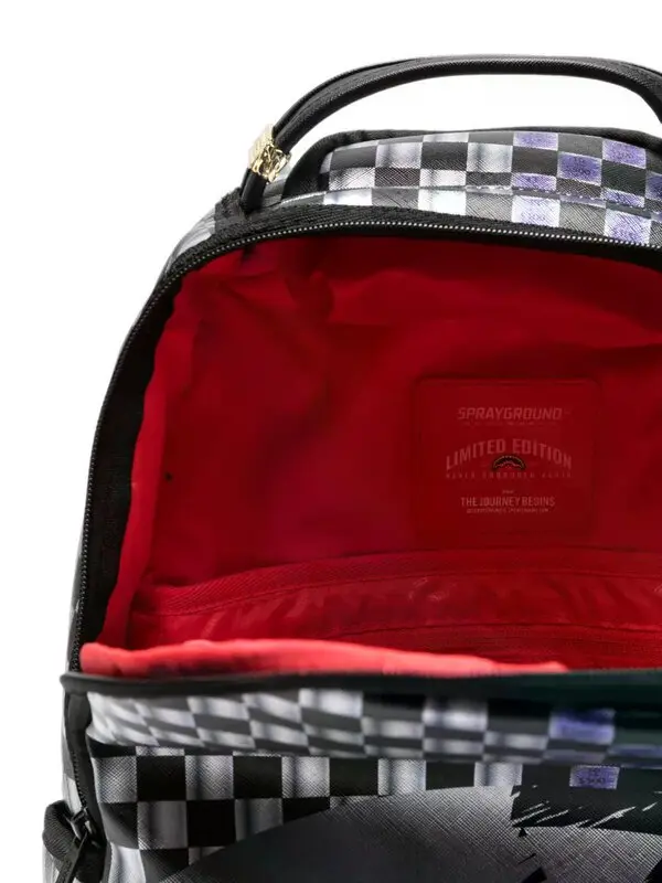 SPRAYGROUND Checkered Shark-print Backpack