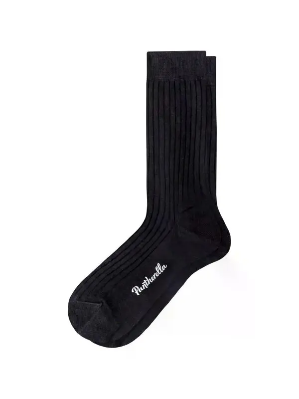 Pantherella Ribbed-knit Logo-detail Socks
