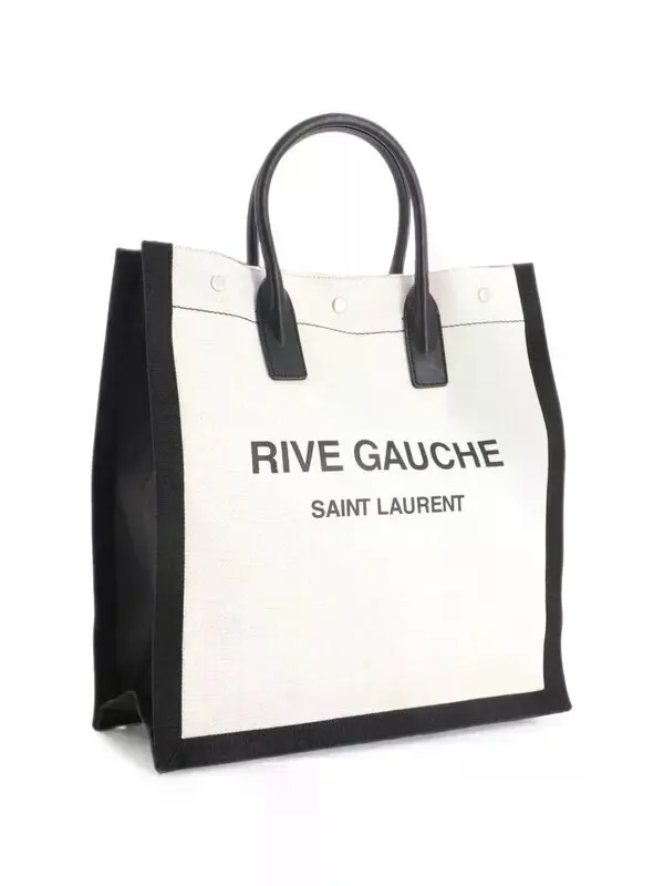 Saint Laurent Rive Gauche Shopper Canvas Tall Tote Bag