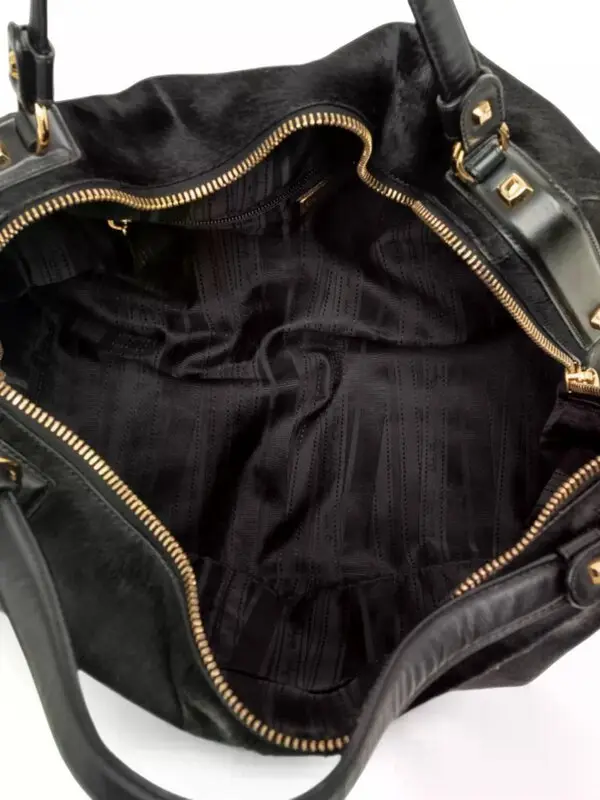 FERRAGAMO Pony Hair Top Handle Bag
