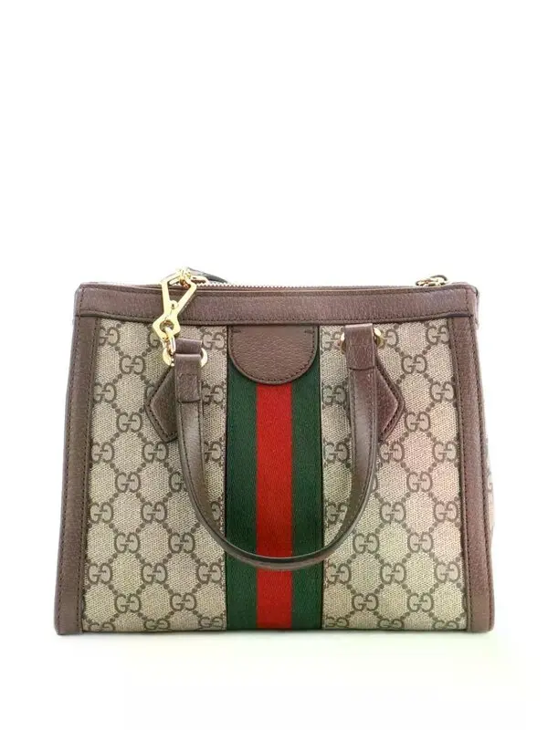 Gucci Ophidia Top Handle Gg Coated Canvas Small Tote Bag