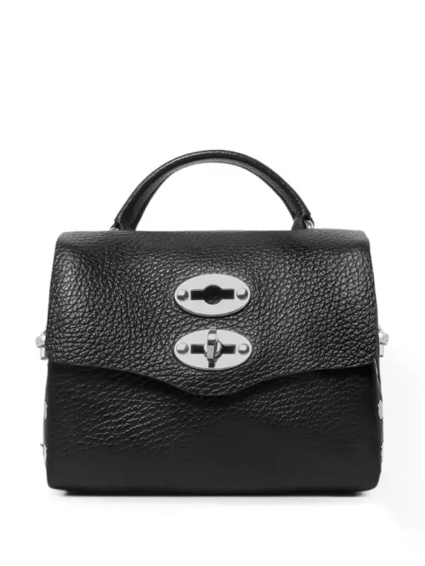 ZANELLATO Baby Postina Pebbled-leather Mini Bag - Black