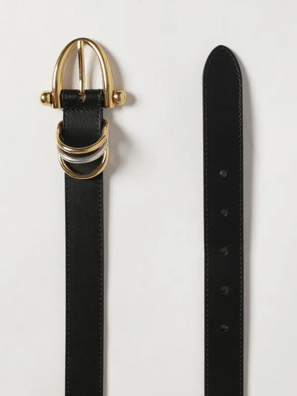 Chloé Smooth Calfskin Leather Belt With Buckle - Black