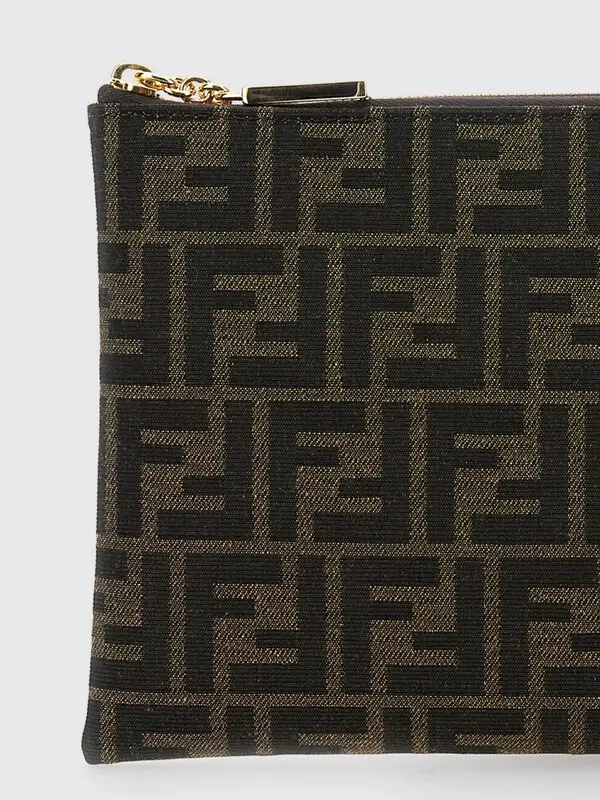 Fendi Baguette Clutch In Ff Monogram Jacquard Technical Fabric
