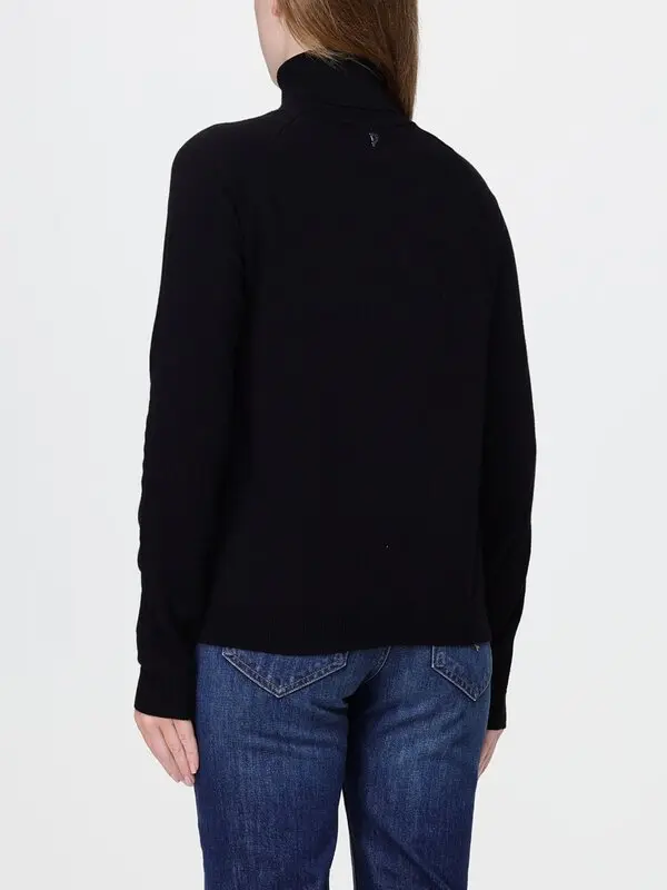 DONDUP Long-sleeved Wool Turtleneck Sweater With Ribbed Hems - Black