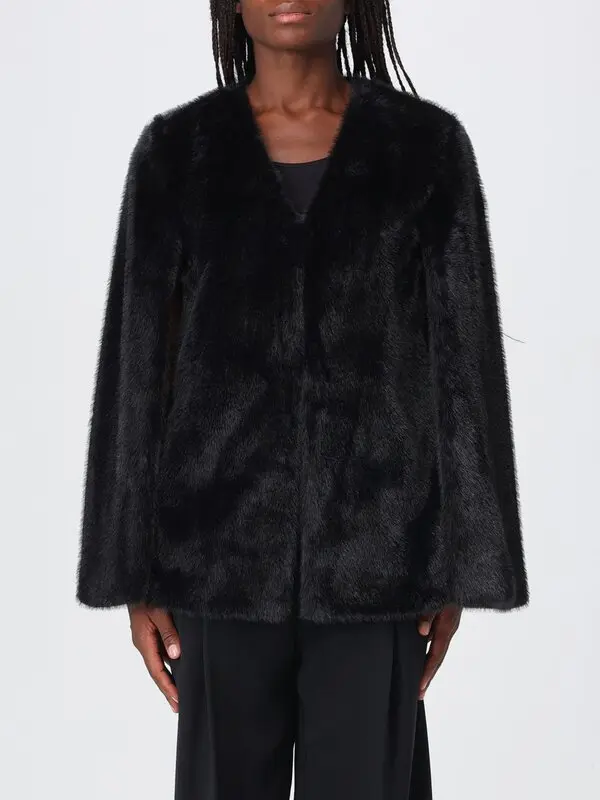 TWINSET Fur Coat - Black