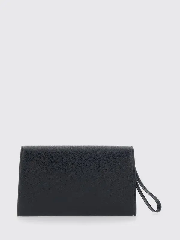 FERRAGAMO Gancini Pouch In Grained Calfskin With Wrist Strap