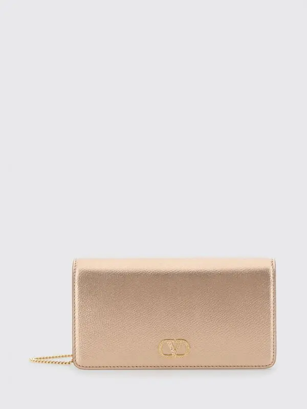 Valentino Garavani Vlogo Signature Leather Mini Bag With Rhinestones - Pink