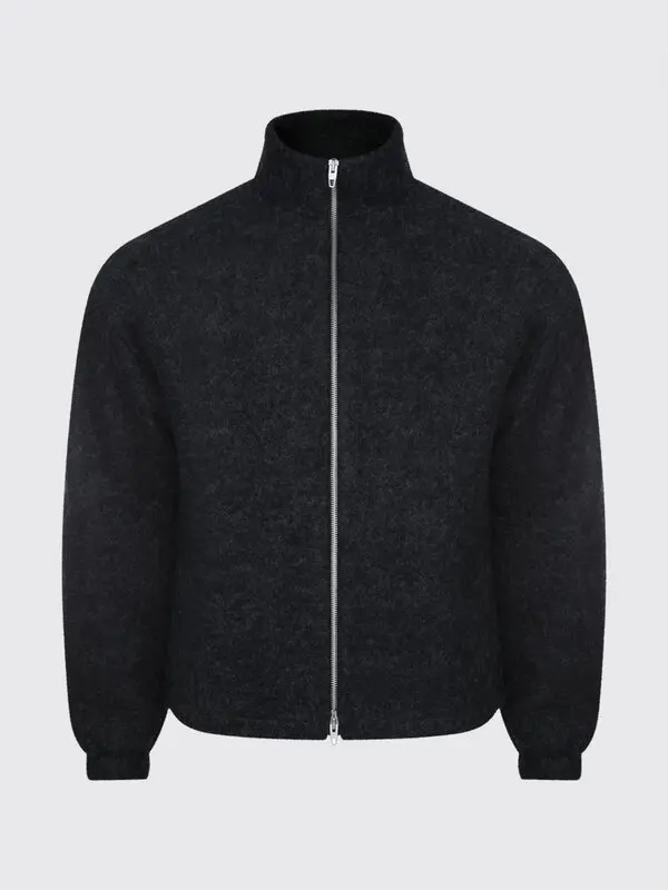 JIL SANDER Short Wool-blend Coat With Zip Closure And High Neck - Grey