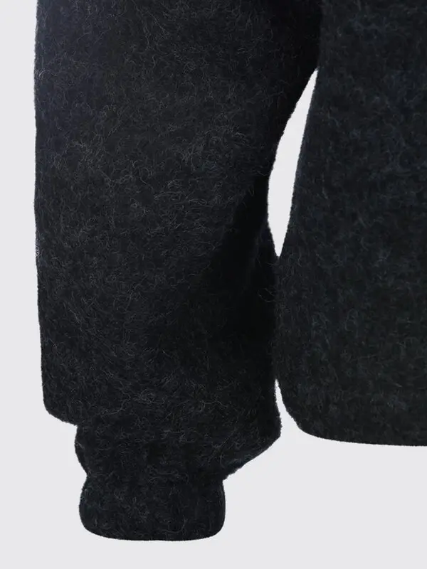 JIL SANDER Short Wool-blend Coat With Zip Closure And High Neck - Grey