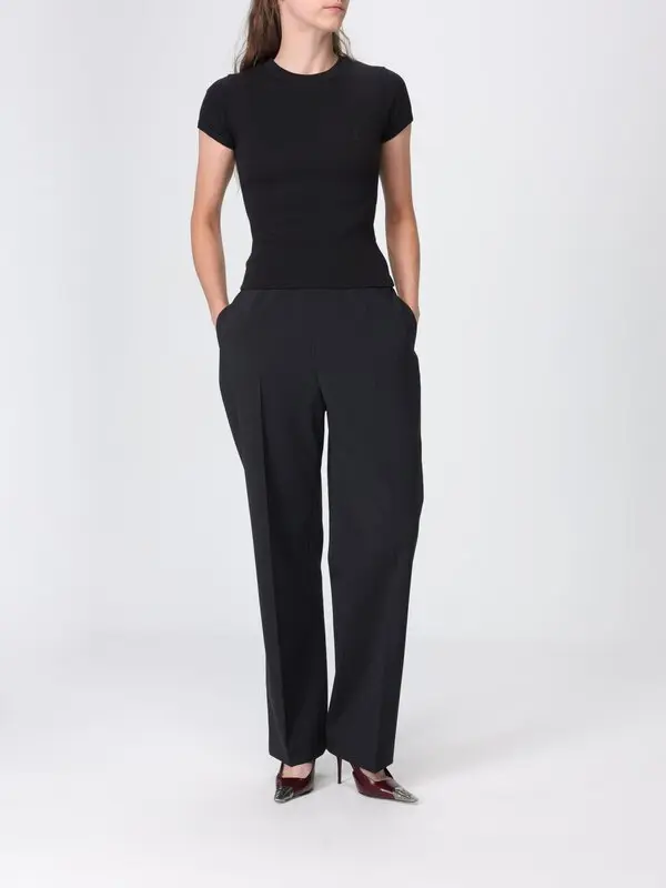 Saint Laurent Slim Fit Cotton T-shirt With Monogram