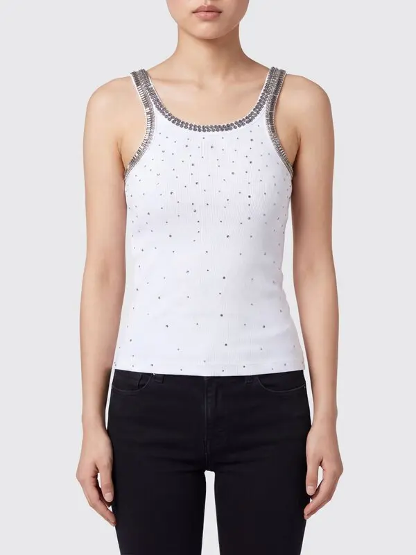 Pinko Rhinestone Embellished Off-the-shoulder Top - White