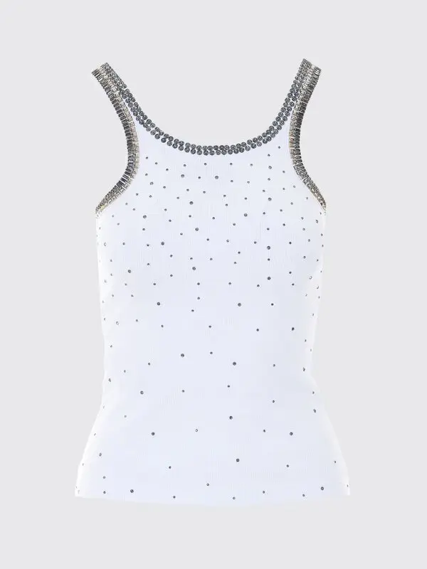 Pinko Rhinestone Embellished Off-the-shoulder Top - White
