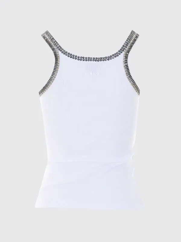 Pinko Rhinestone Embellished Off-the-shoulder Top - White