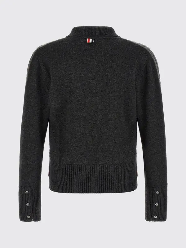 Thom Browne 4-bar Slim Fit Long-sleeved Virgin Wool Polo