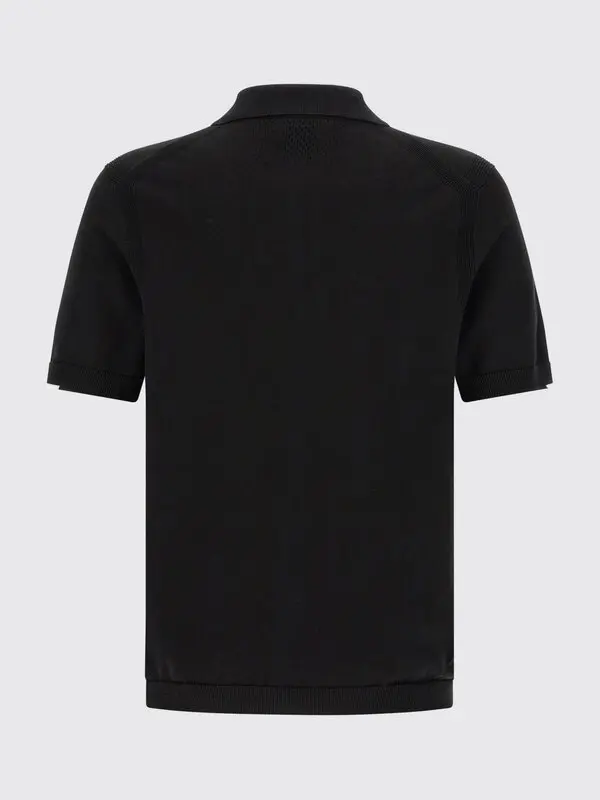 BOSS Cotton Knit Zip-up Polo Shirt