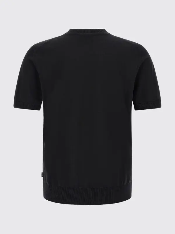 BOSS Short-sleeved Crew Neck Sweater In Pure Virgin Wool