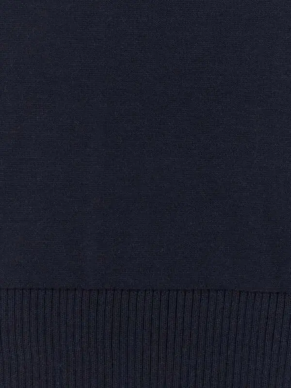 BOSS Short-sleeved Crew Neck Sweater In Pure Virgin Wool - Blue