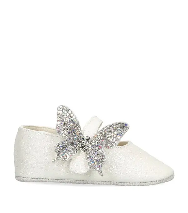 BABYWALKER Crystal Butterfly Ballet Flats