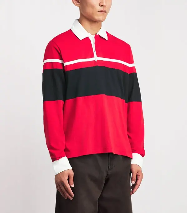 Rag & Bone Cotton Stripe Polo Rugby Shirt