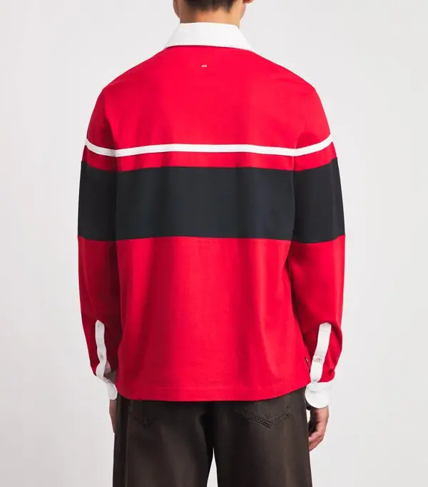 Rag & Bone Cotton Stripe Polo Rugby Shirt