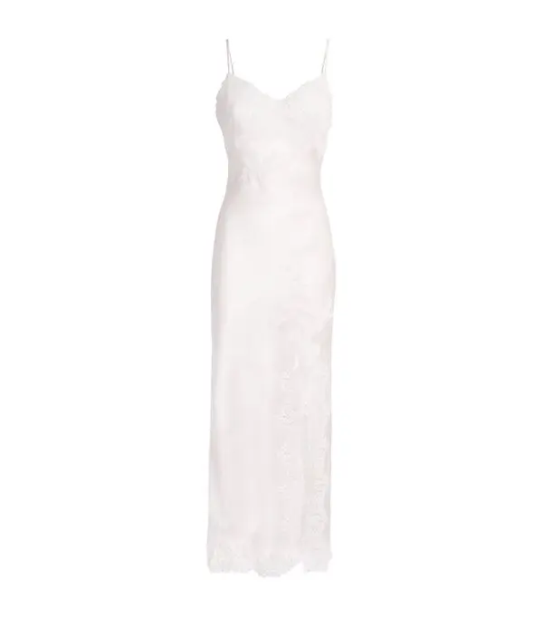 Rosamosario Silk Fatima The Bride Slip Dress - White