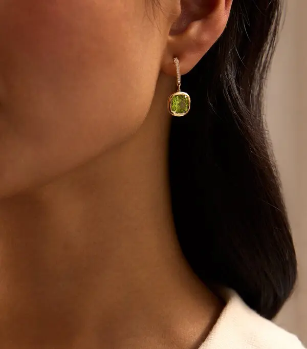 BOODLES Yellow Peridot And Diamond Earrings