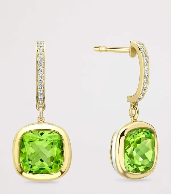 BOODLES Yellow Peridot And Diamond Earrings