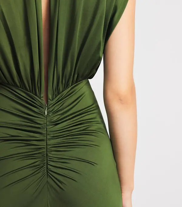 SELF-PORTRAIT Jersey Gathered Maxi Dress