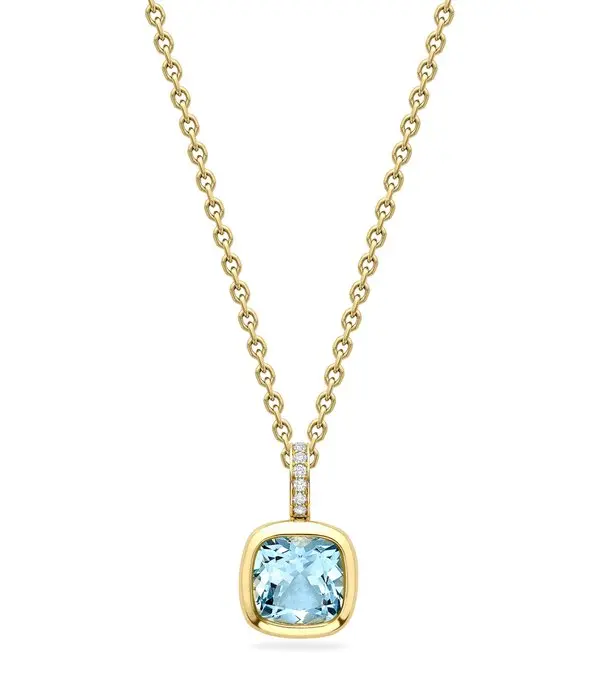 BOODLES Yellow Diamond And Aquamarine Dolce Vita Pendant - Gold