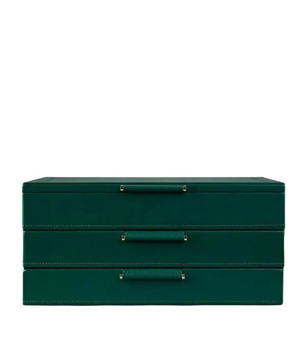 Wolf X Fiona Howard Sophia Multi-drawer Jewellery Box - Green