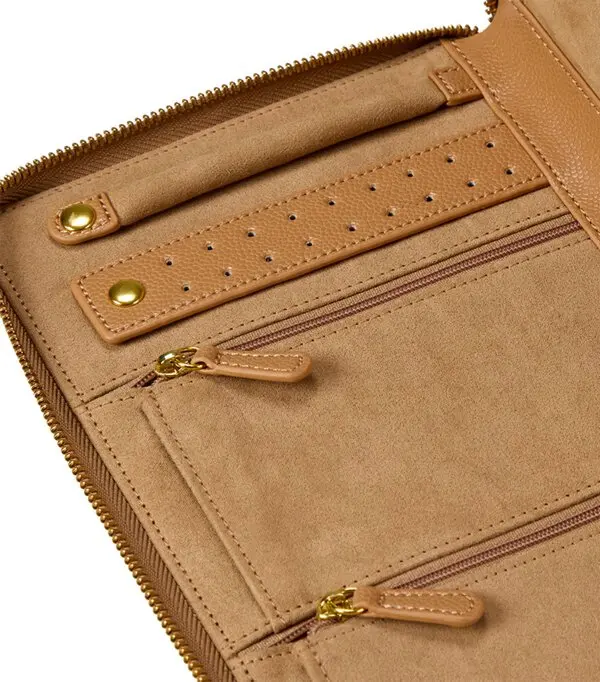 Wolf Large Lauren Portfolio Jewellery Case - Brown