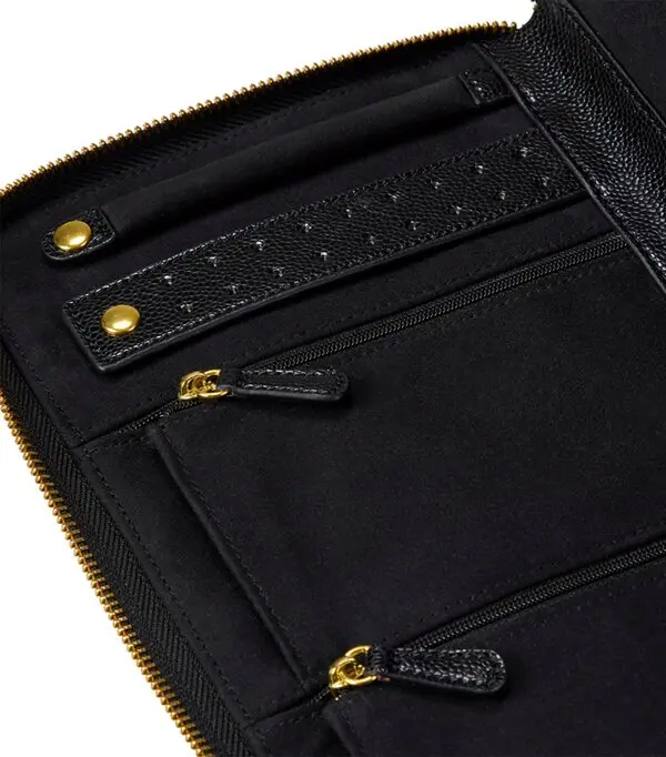 Wolf Large Lauren Portfolio Jewellery Case - Black