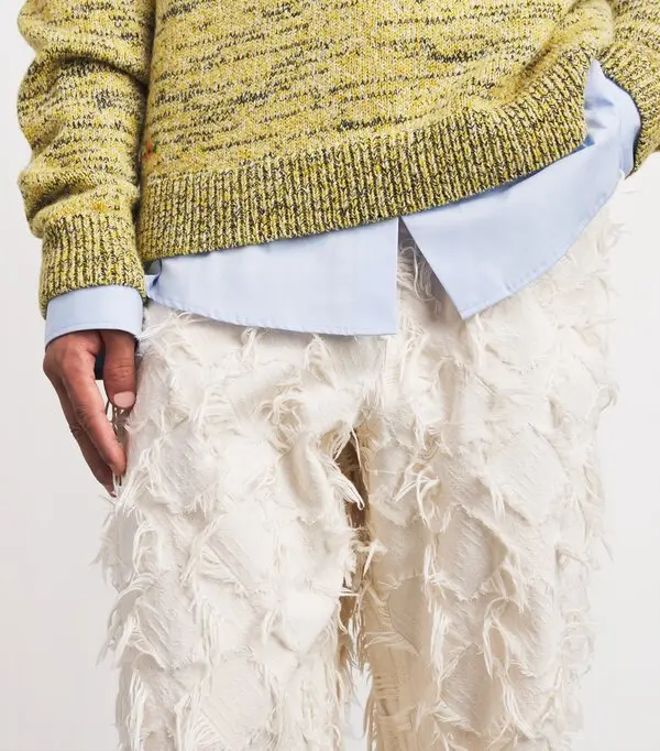Séfr Nikos Fringed Wide-leg Jeans - White
