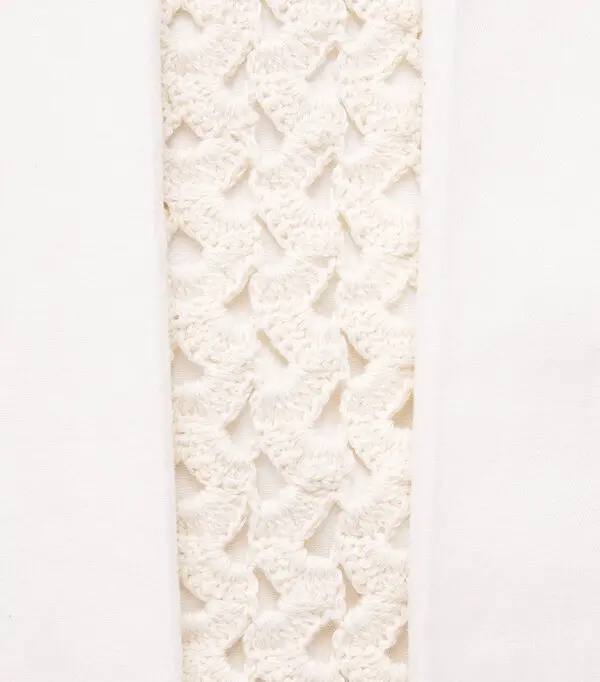 Escvdo Crochet-panel Wide-leg Trousers