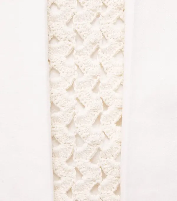 Escvdo Crochet-panel Wide-leg Trousers - Ivory