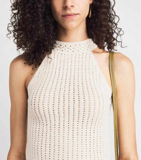 Escvdo Crochet Reflejo Halter Top - Ivory