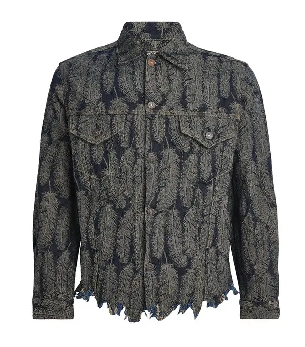Kapital Magpie Feather Jacquard Denim Jacket
