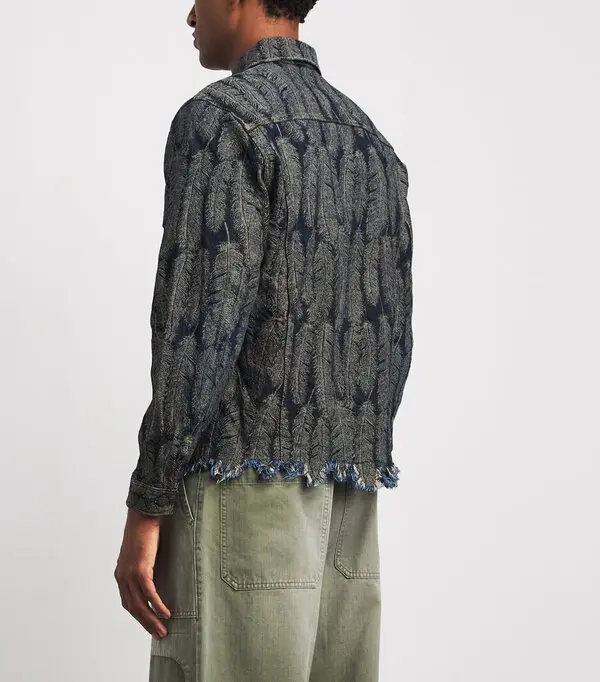 Kapital Magpie Feather Jacquard Denim Jacket
