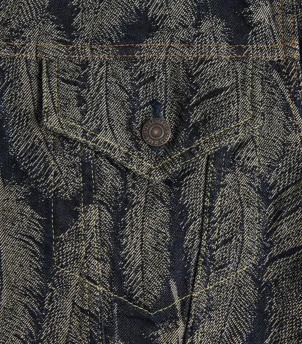 Kapital Magpie Feather Jacquard Denim Jacket