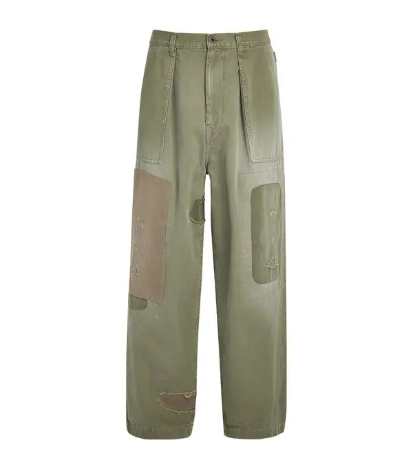 Kapital Fatigue Herringbone Baggie Jeans