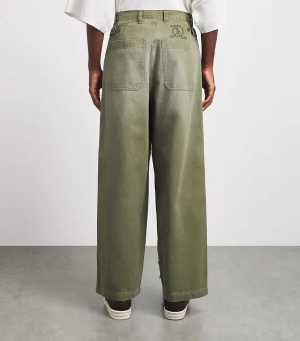 Kapital Fatigue Herringbone Baggie Jeans