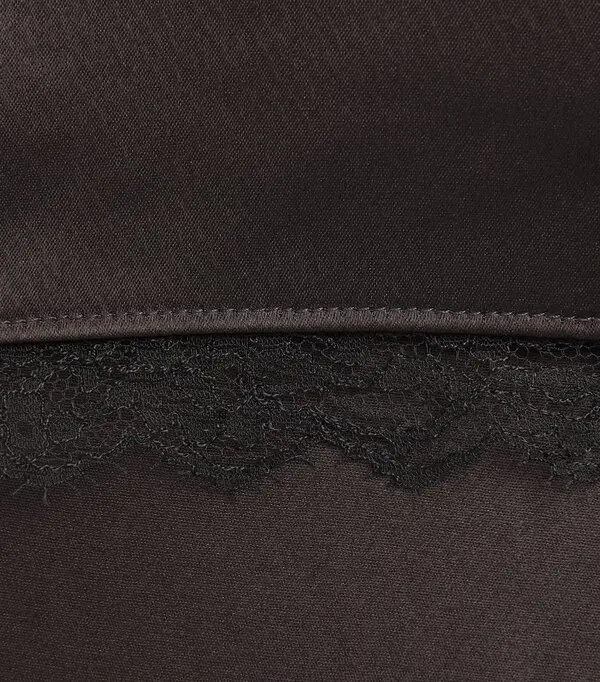 LESET Lace-trim Barb Tank Top
