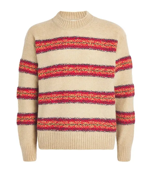 Dries Van Noten Alpaca-wool-blend Stripe Sweater
