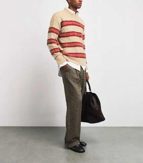 Dries Van Noten Alpaca-wool-blend Stripe Sweater