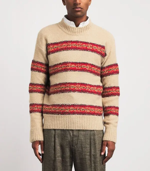 Dries Van Noten Alpaca-wool-blend Stripe Sweater