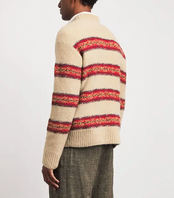 Dries Van Noten Alpaca-wool-blend Stripe Sweater